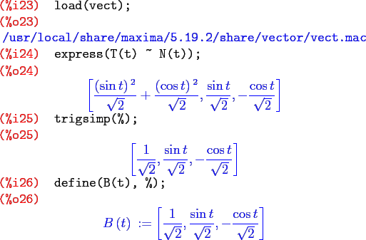 Vector Valued Functions